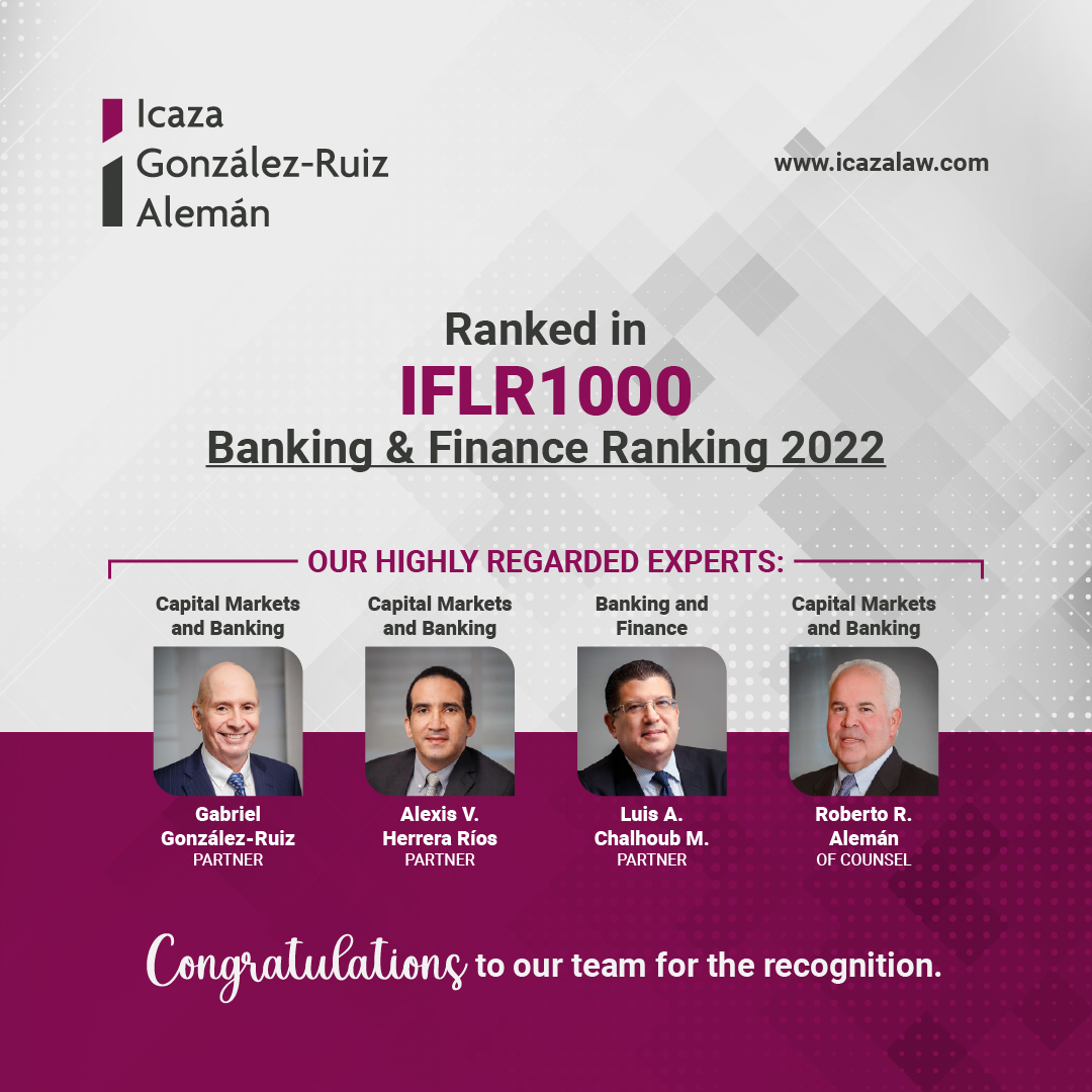 Ranked in IFLR1000 - Icaza, González-Ruiz & Alemán